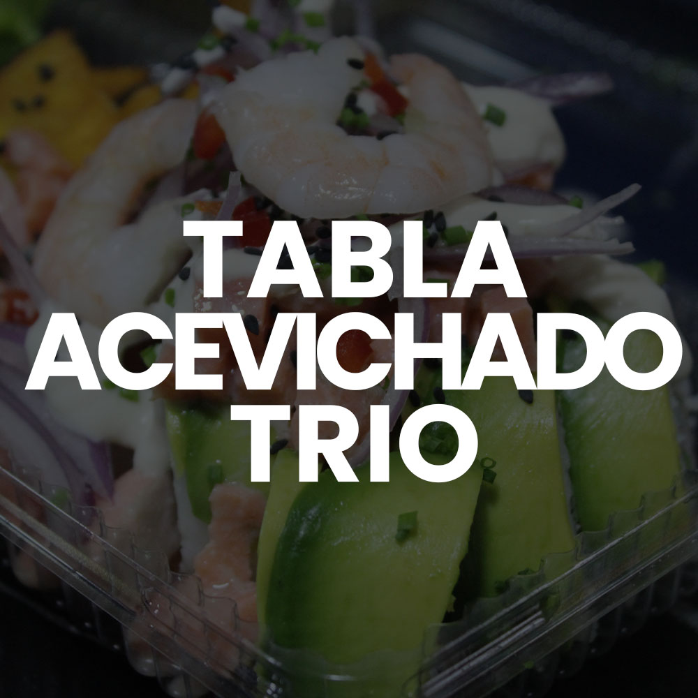 Tabla Acevichado Trio – Ceviches que enamoran